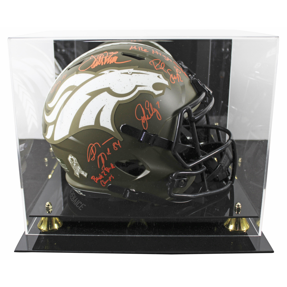 Broncos Full-Size Salute To Service Alternate Speed Helmet Signed By (5 ...