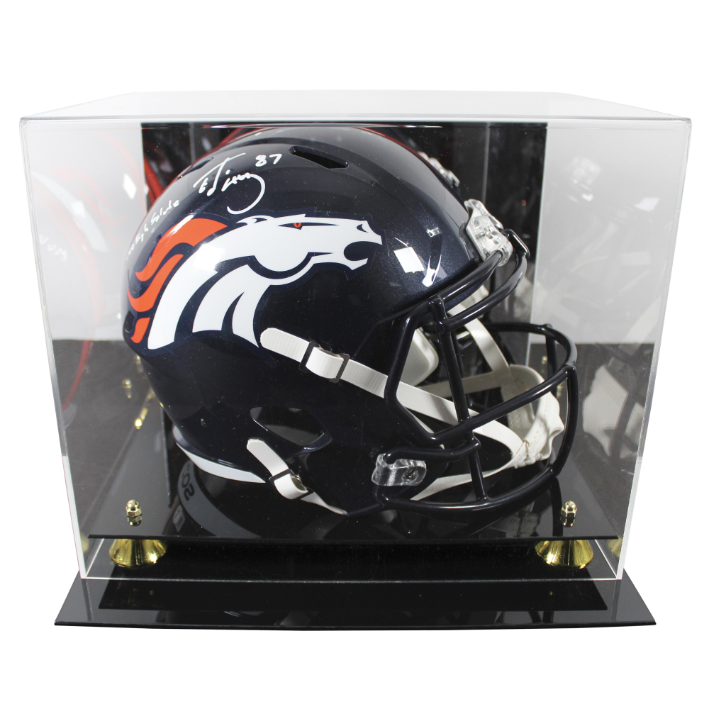 Ed McCaffrey Signed Broncos Full-Size Speed Helmet Inscribed "Mile High ...