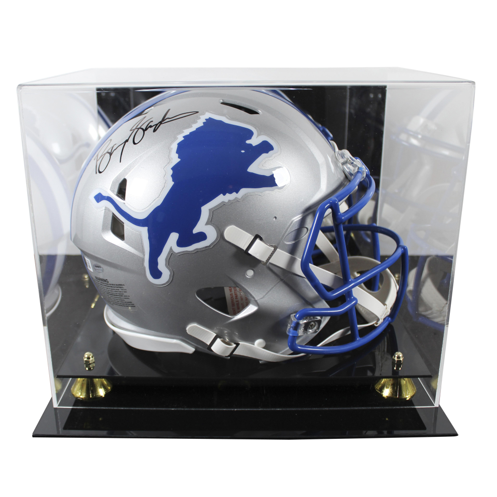 Barry Sanders Signed Lions Full-Size Authentic On-Field Throwback ...