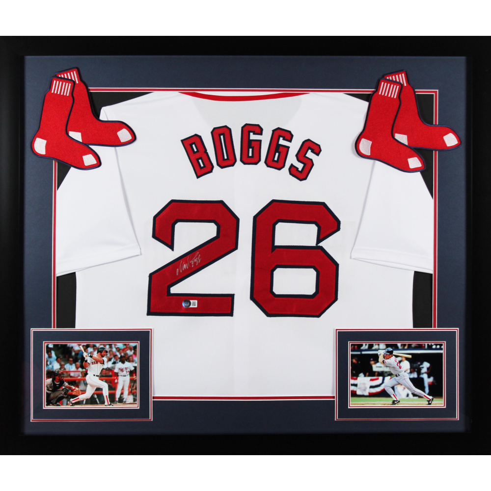 Wade Boggs Signed Custom Framed Jersey (Beckett) | Pristine Auction