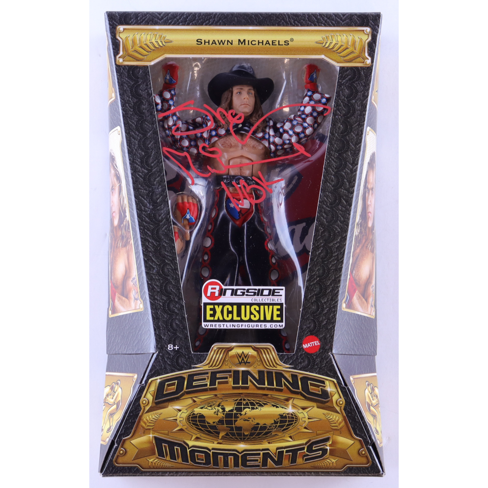 Shawn Michaels Signed WWE Defining Moments Action Figure Inscribed "HBK ...