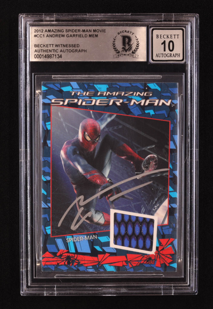 Andrew Garfield Signed 2012 Rittenhouse Amazing Spider-Man Movie #CC1 ...