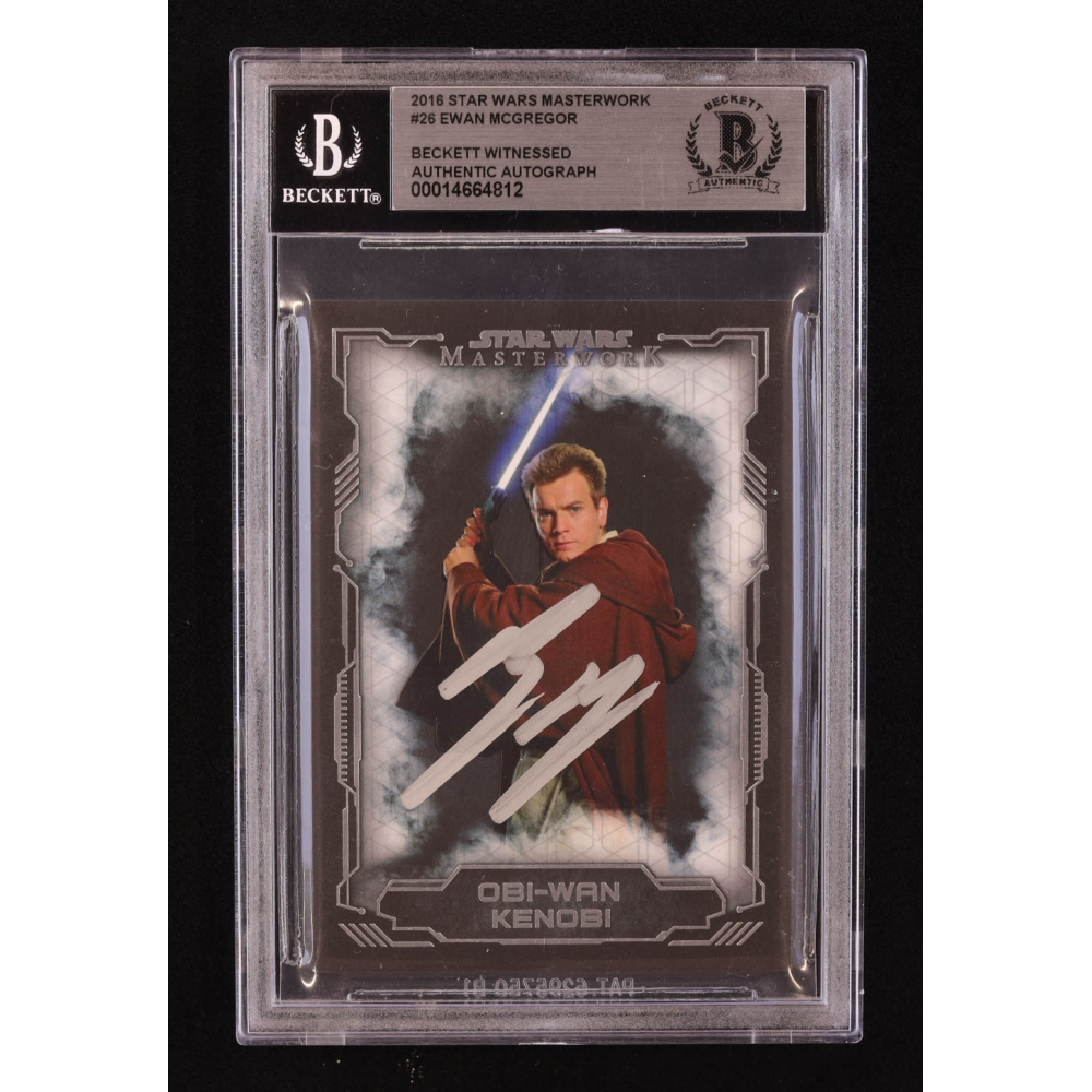 Ewan McGregor Signed 2016 Topps Star Wars Masterwork #26 / Obi-Wan ...