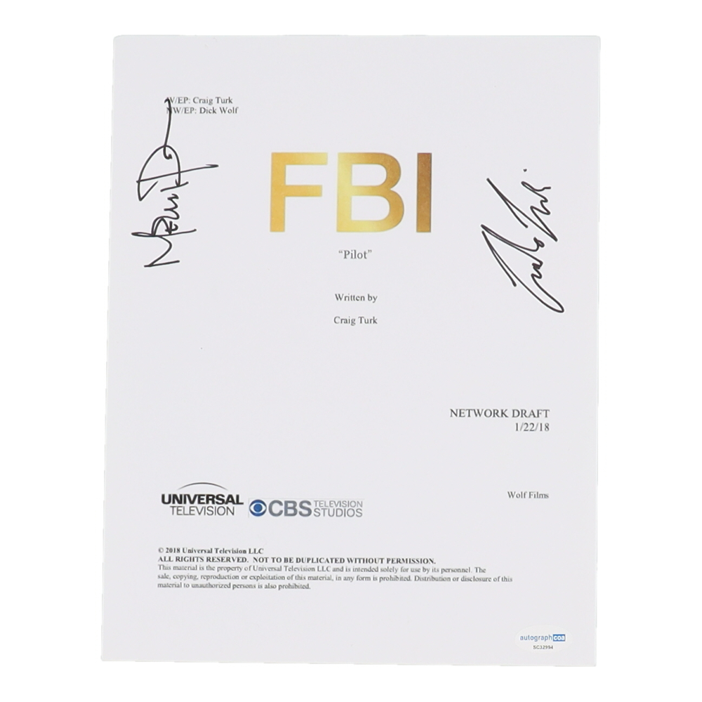 Zeeko Zaki & Missy Peregrym Signed "FBI" 8x10 Pilot Episode Script ...
