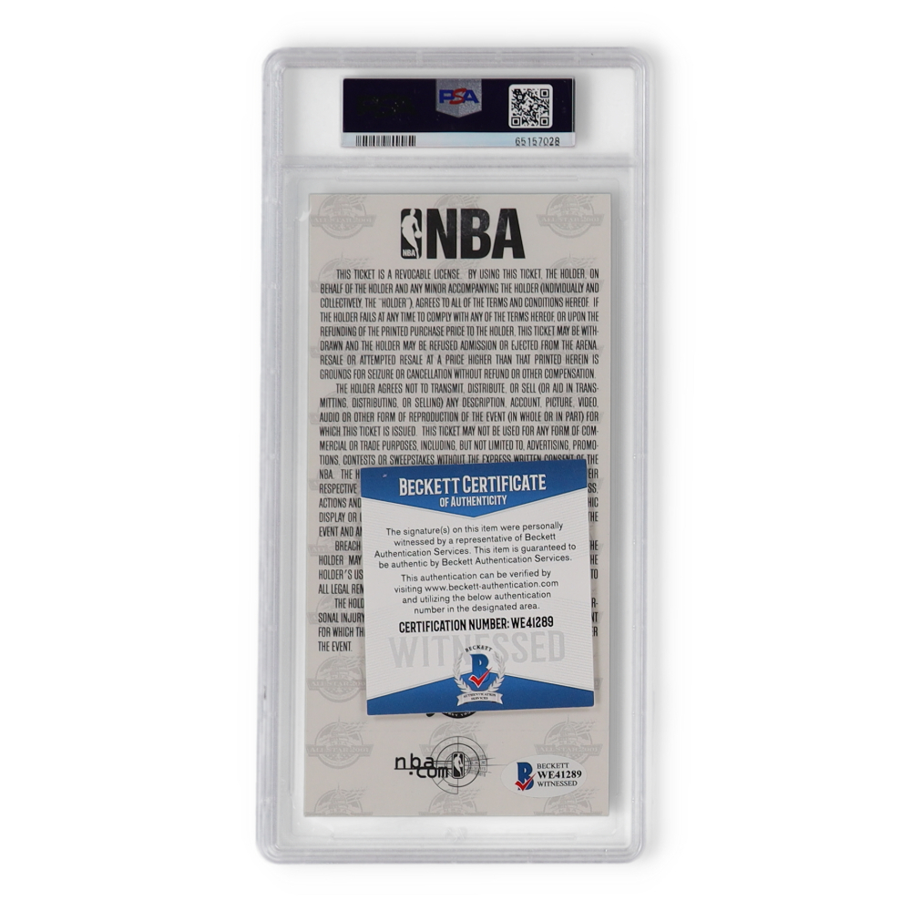 Allen Iverson Signed 2001 NBA All-Star Game Full Ticket (Beckett & PSA ...