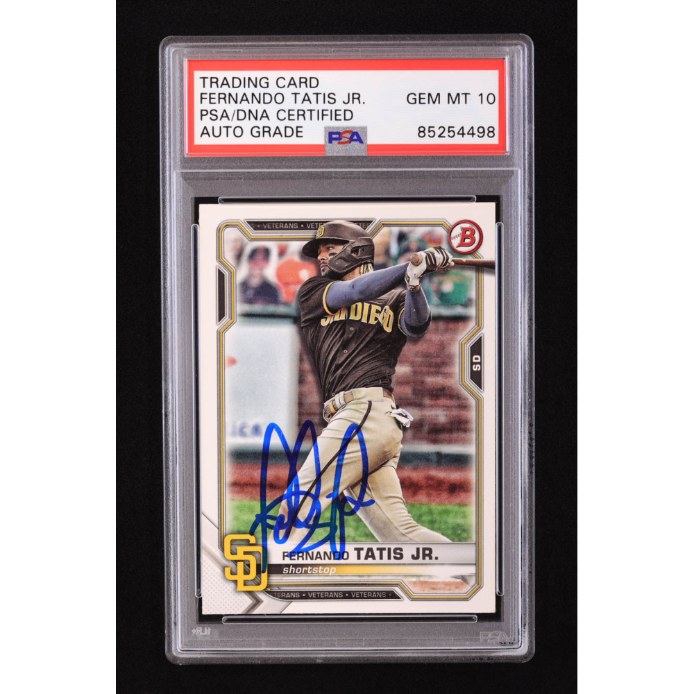Fernando Tatis Jr. Signed 2021 Bowman #87 (PSA | Auto 10) | Pristine ...