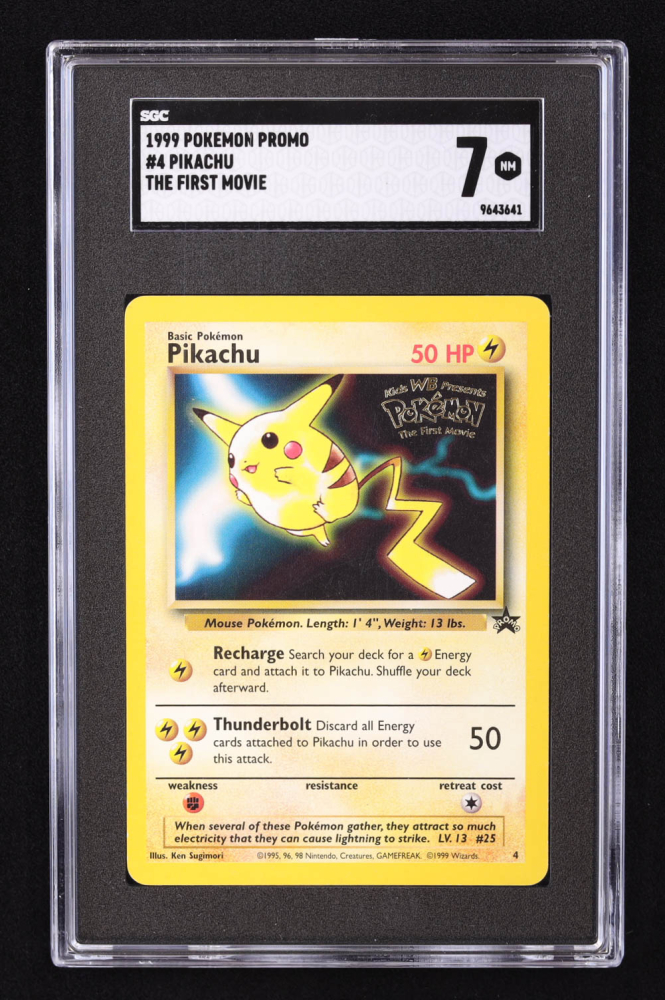 Pikachu 1999-02 Pokemon Wizards of the Coast Black Star Promos #4 (SGC ...