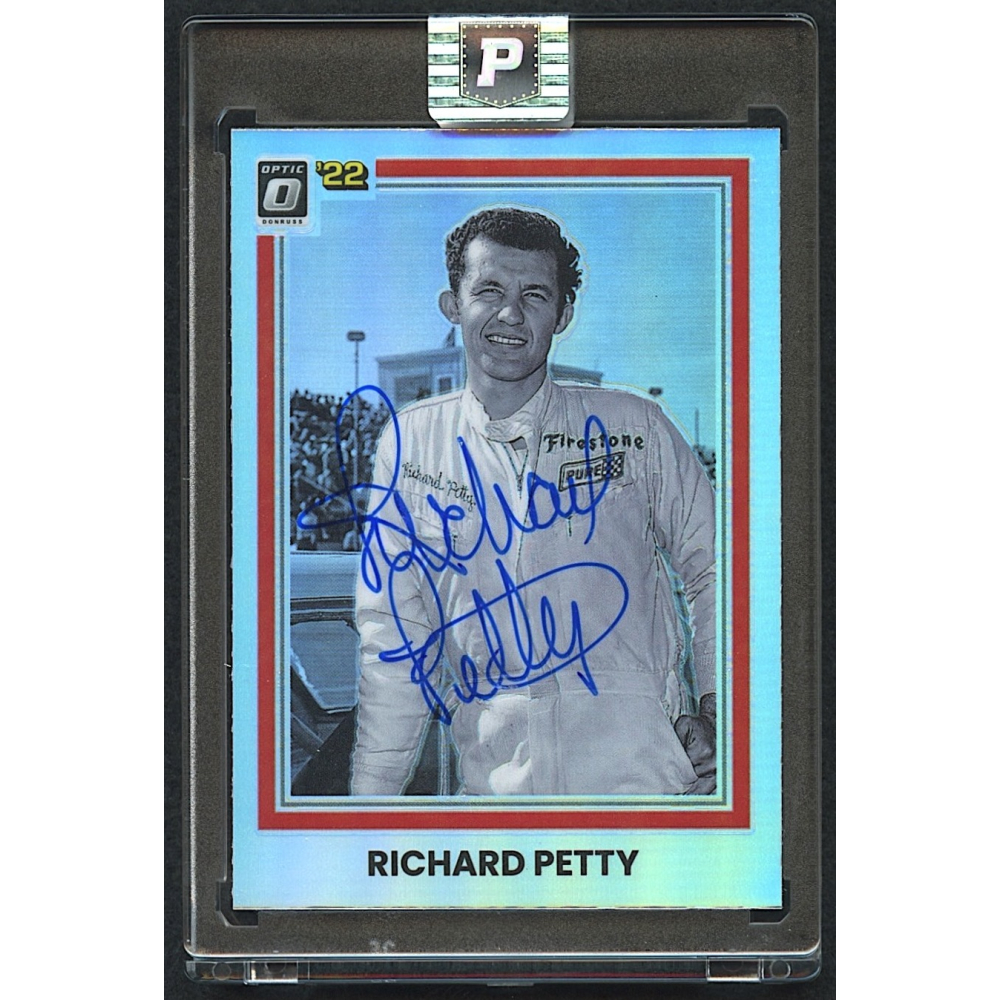 Richard Petty Signed 2022 Donruss Optic Holo #90 Retro (PA Encapsulated ...