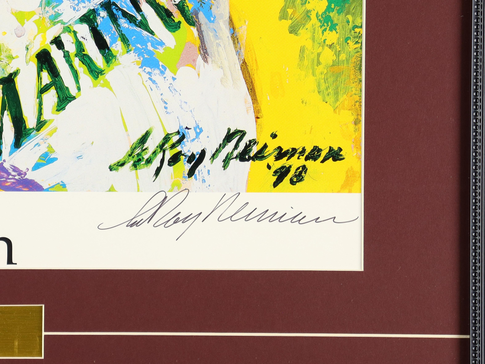 LeRoy Neiman Signed 1998 "Ken Griffey Jr." Custom Framed Lithograph ...