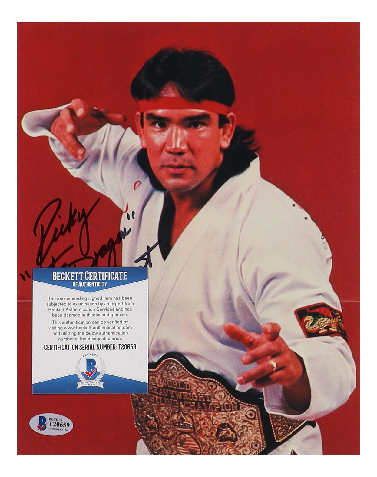 Ricky "The Dragon" Steamboat Signed WWE 8x10 Photo Inscribed "HOF 2009 ...