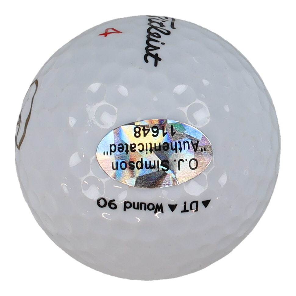 O.J. Simpson Signed Heisman Trophy Logo Golf Ball (Simpson) | Pristine ...