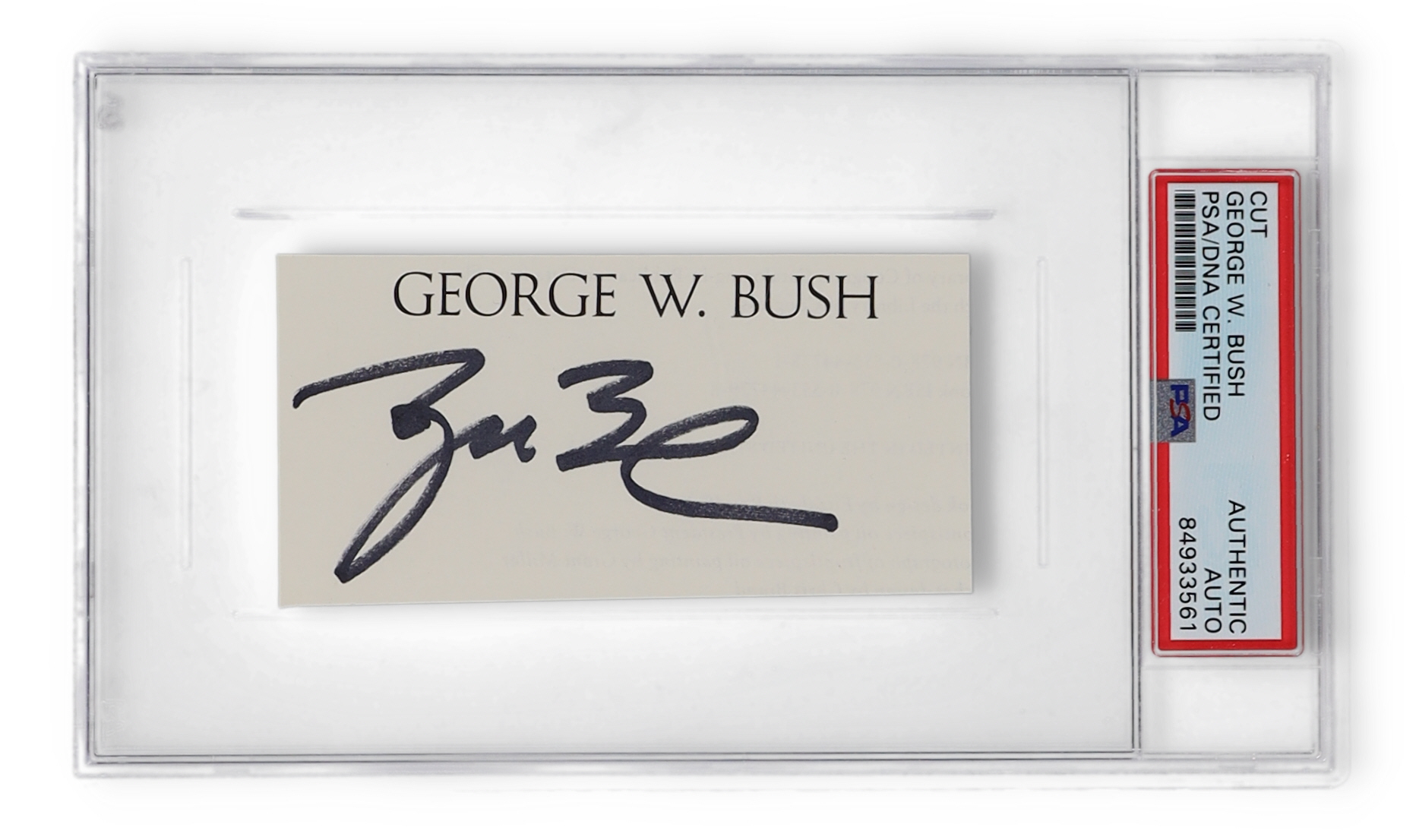 George W. Bush Signed Cut (PSA) | Pristine Auction