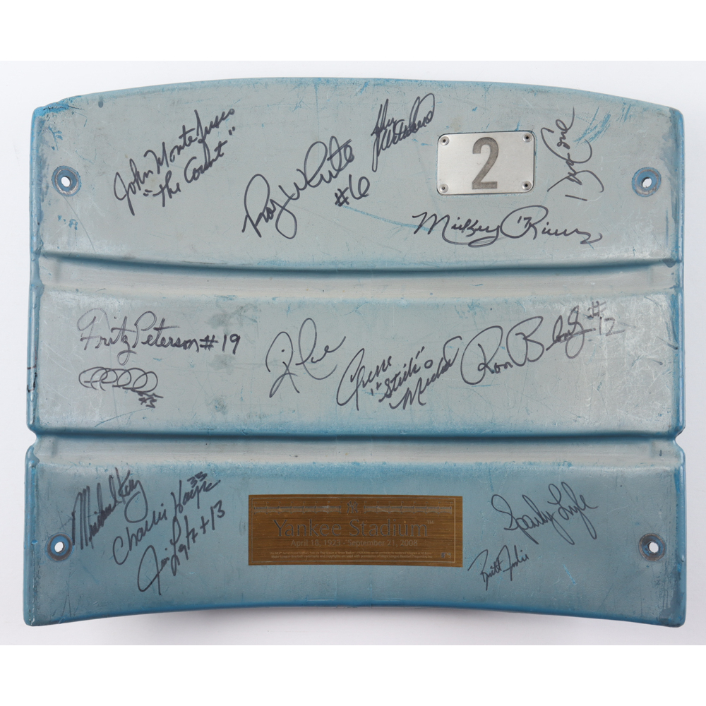 New York Yankees Greats Yankee Stadium Seat Back Signed By (15) With ...