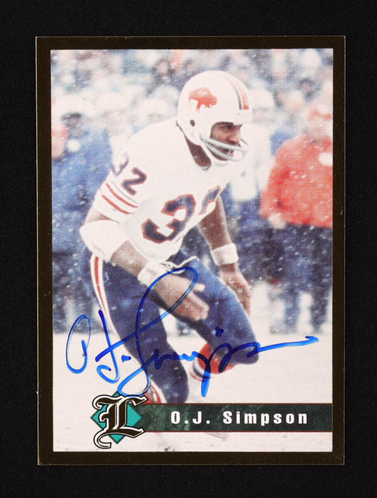 O.J. Simpson 1995 Legends Sports Memorabilia Autographs #NNO | Pristine ...