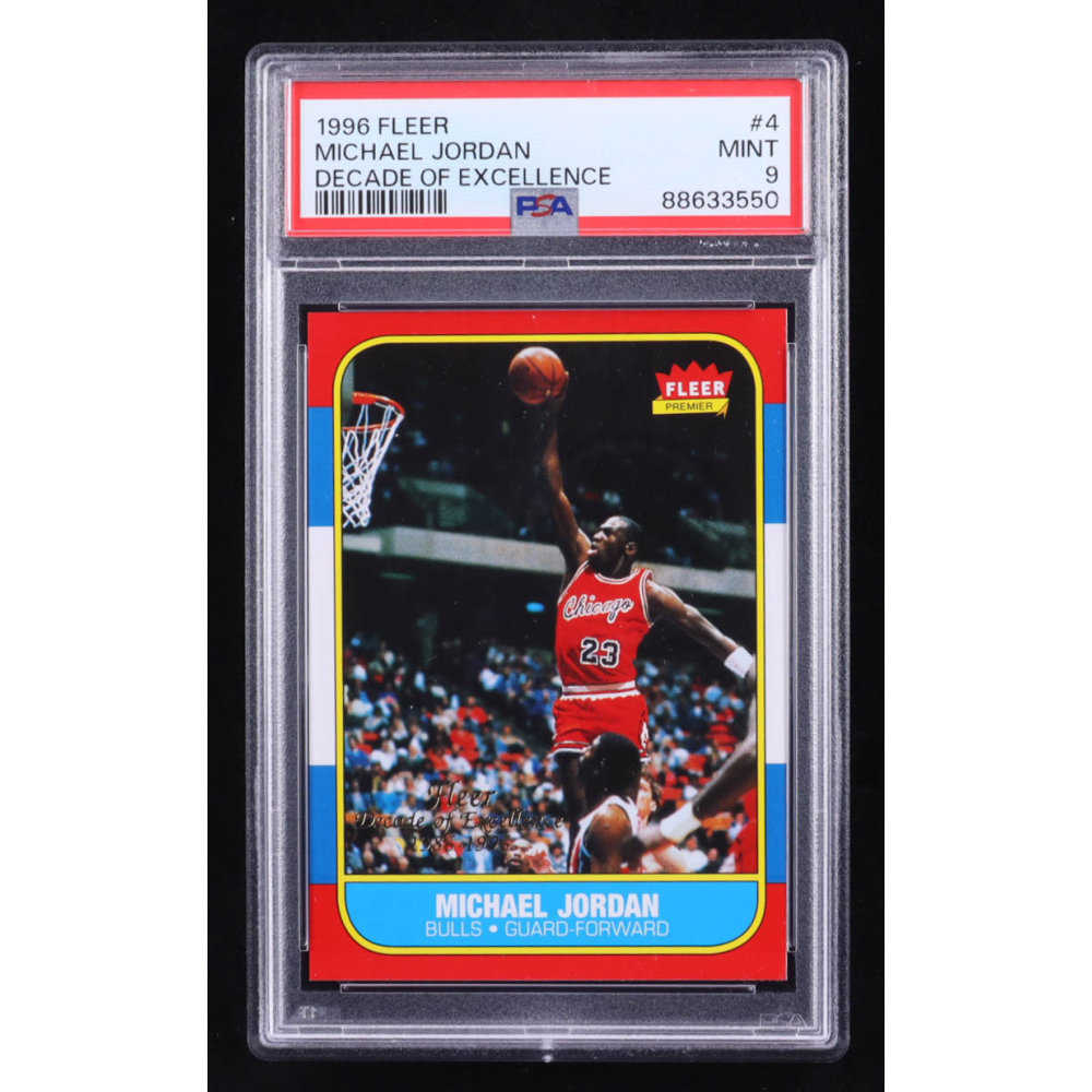 Michael Jordan 1996-97 Fleer Decade of Excellence #4 (PSA 9) | Pristine ...
