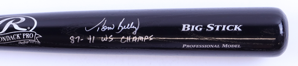 Tom Kelly Signed Rawlings Baseball Bat Inscribed "87-91 WS Champs ...