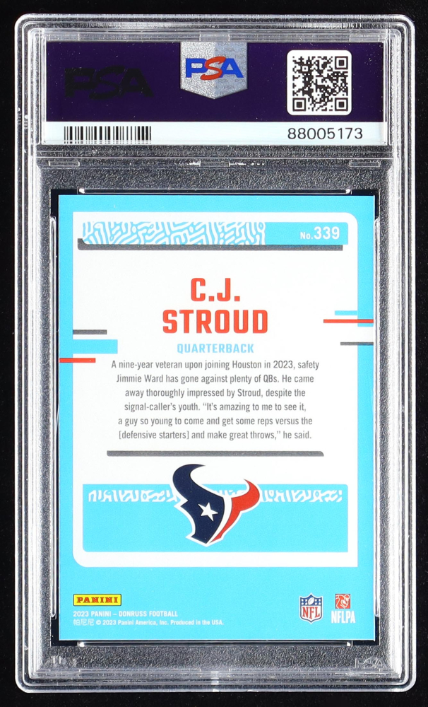 CJ Stroud 2023 Donruss #339 RR RC (PSA 9) | Pristine Auction