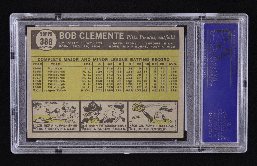 Roberto Clemente 1961 Topps #388 (PSA 9) (OC) | Pristine Auction