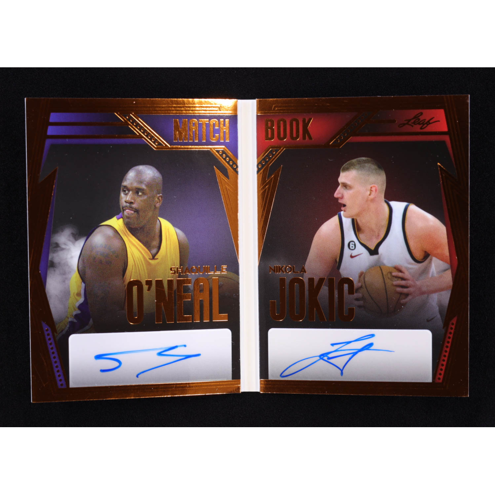 Shaquille O'Neal / Nikola Jokic 2024 Leaf History Book Sports Edition Chapter One Match Book ...