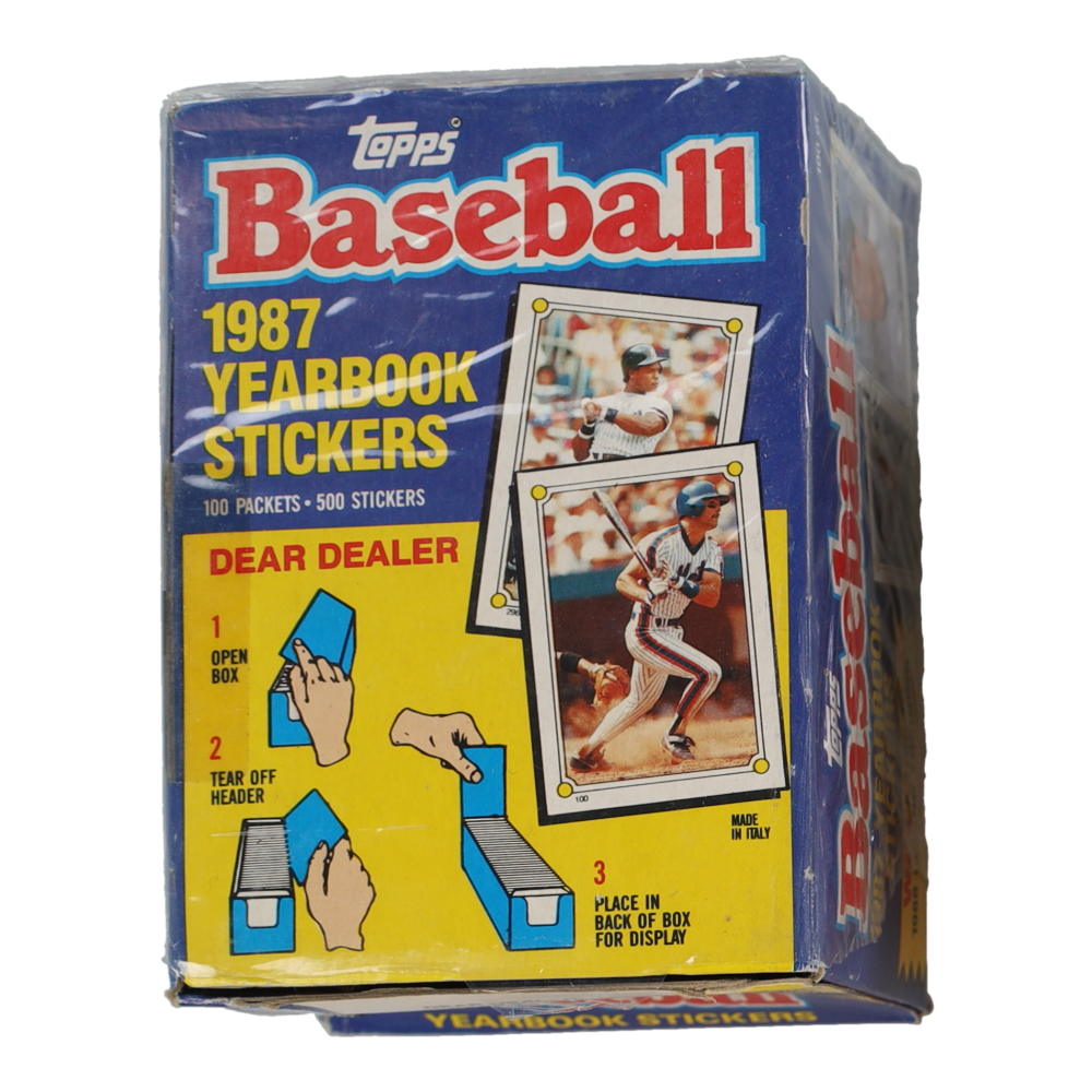 1987 Topps Baseball Yearbook Stickers Wax Box with (100) Packs ...
