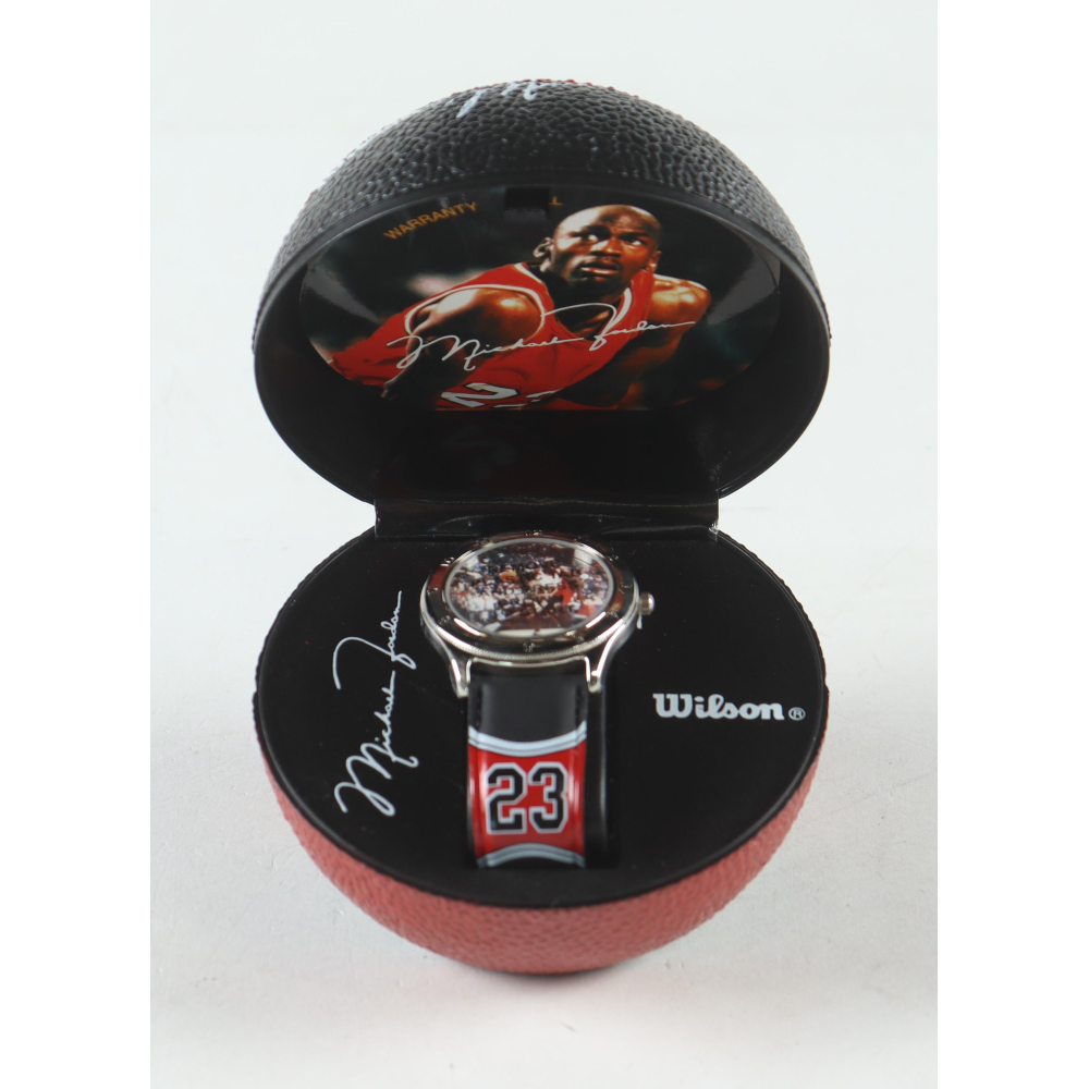 Michael Jordan Wilson Commemorative Watch in Original Mini Basketball ...
