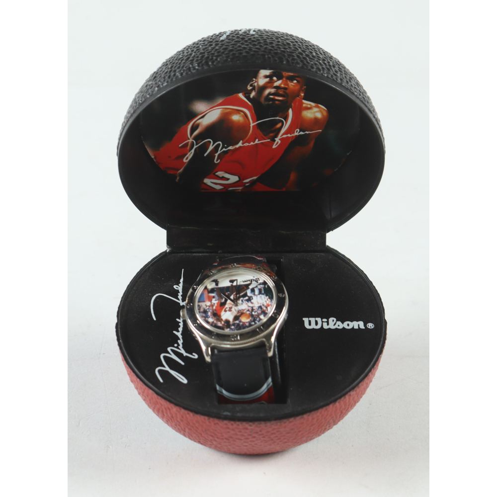 Michael Jordan Wilson Commemorative Watch in Original Mini Basketball ...