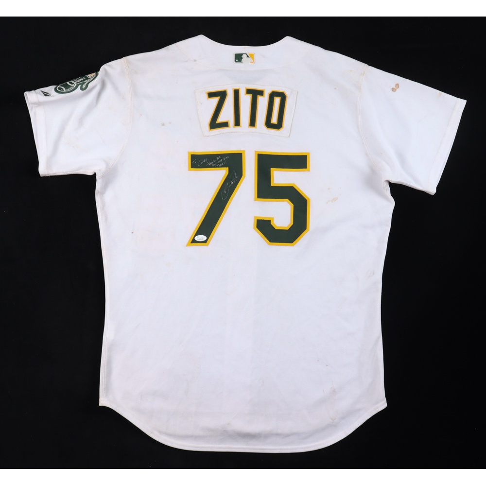 Barry Zito Signed Athletics Jersey Inscribed "To Danny, Thanks For All ...