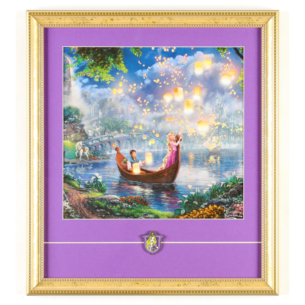 Thomas Kinkade "Tangled" Custom Framed Print Display with Disney ...