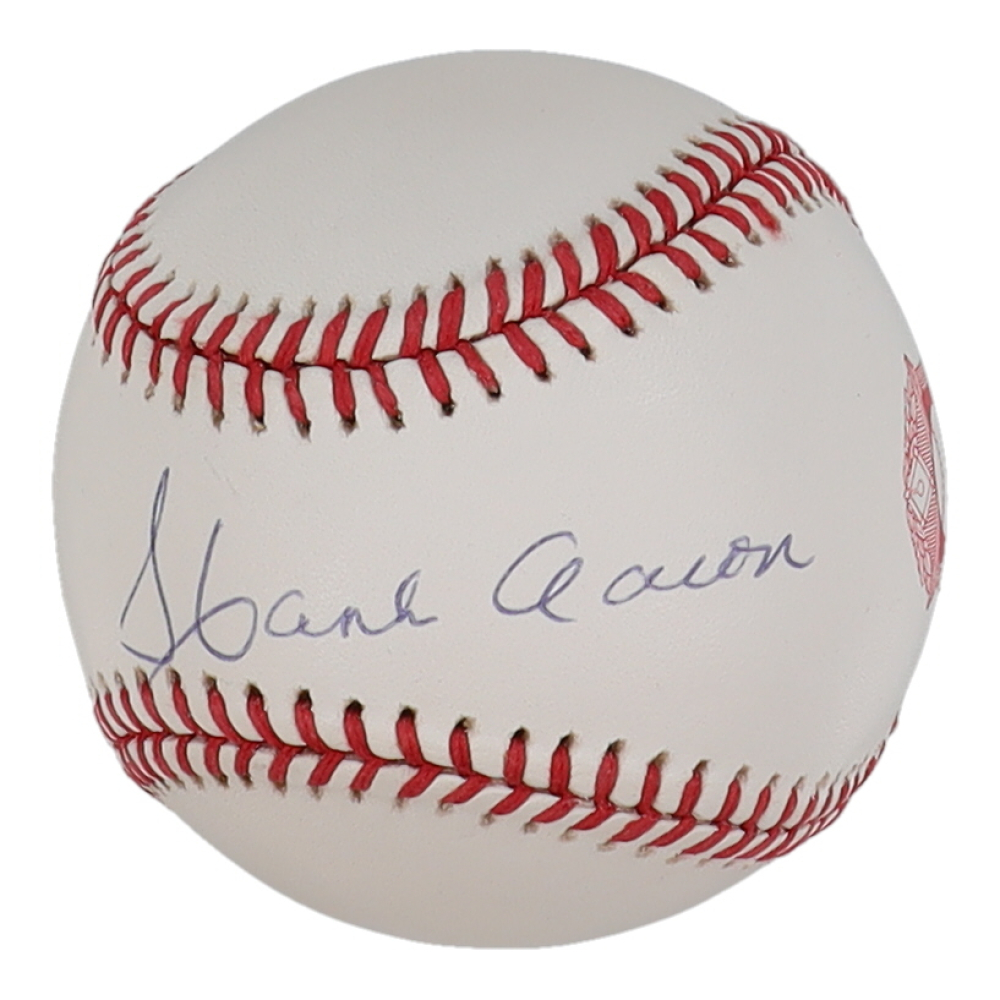 Hank Aaron Signed OL Hall of Fame Baseball (PSA) | Pristine Auction