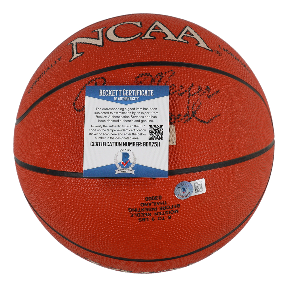 Ray Meyer Signed NCAA Basketball Inscribed "De Paul" (Beckett ...