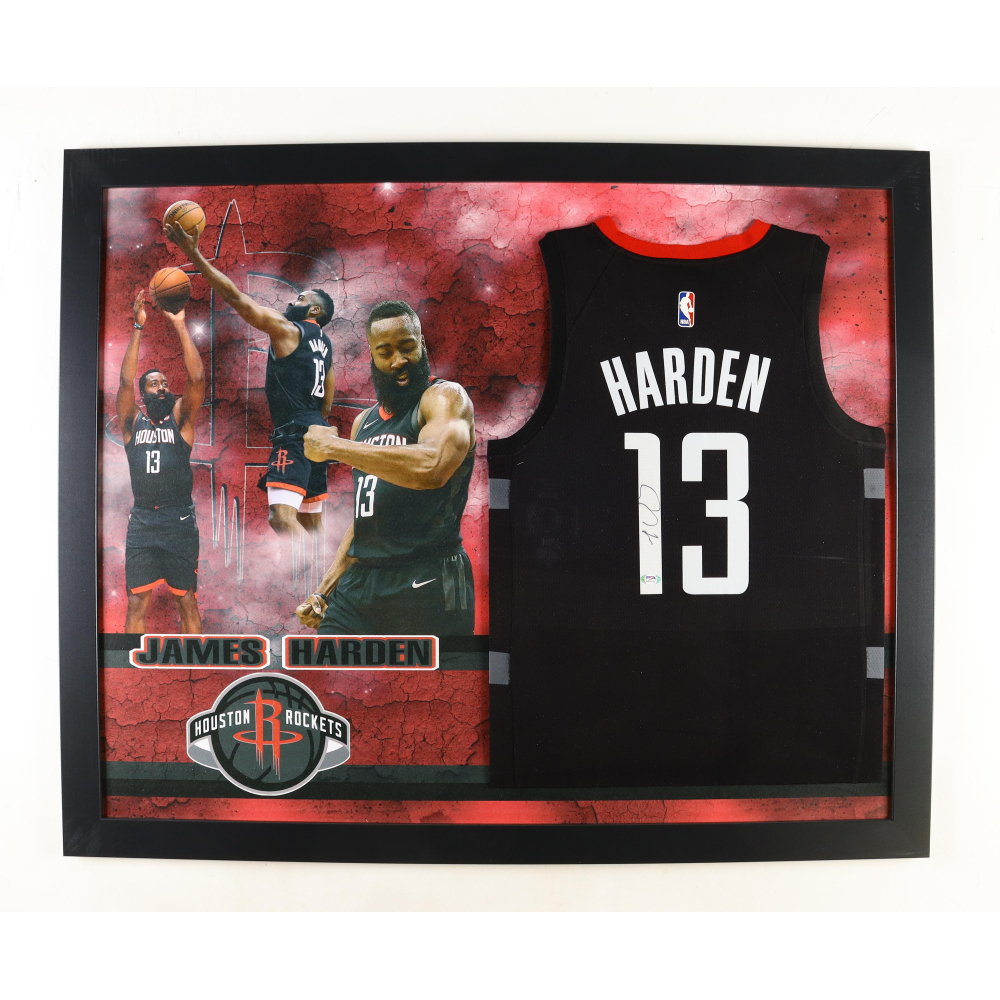 James Harden Signed Custom Framed Jersey Display (PSA) | Pristine Auction