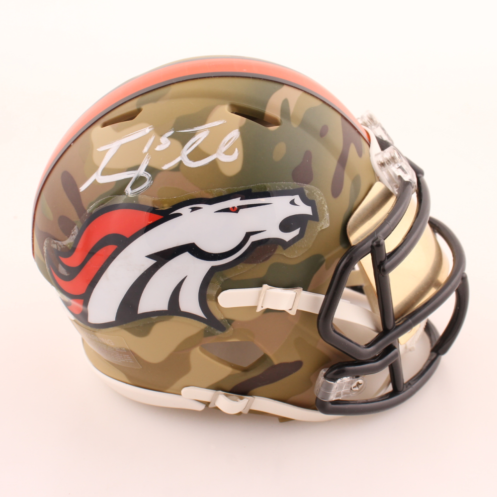 Tim Tebow Signed Broncos Camo Alternate Mini Helmet with Visor (JSA ...