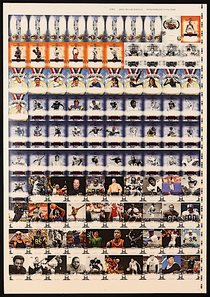 Uncut Sheet of (100) 2013 Leaf Sports Heroes Cards | Pristine Auction