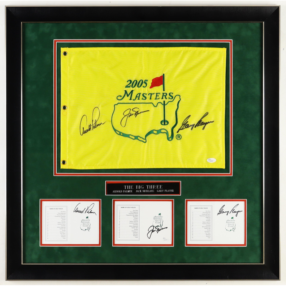 Arnold Palmer, Jack Nicklaus & Gary Player Signed 2005 Masters Custom ...
