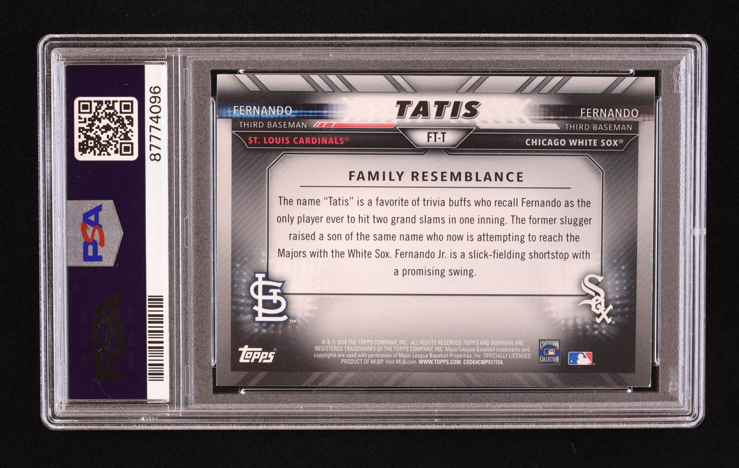 Fernando Tatis Jr. & Fernando Tatis Sr. Signed 2016 Bowman Family Tree ...