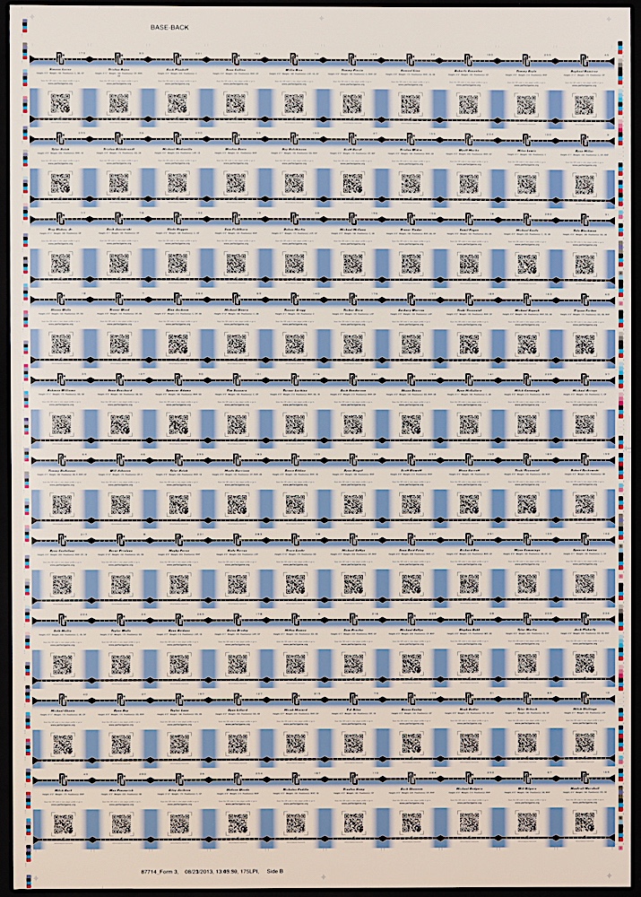 Uncut Sheet of (100) 2013 Leaf Perfect Game Cards | Pristine Auction