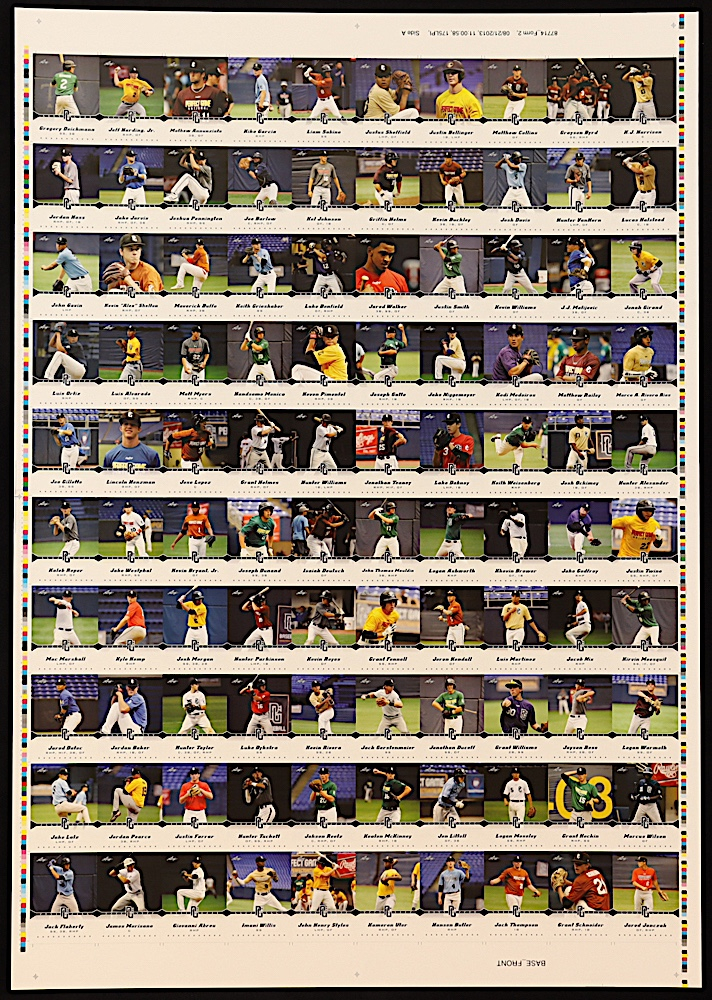 Uncut Sheet of (100) 2013 Leaf Perfect Game Cards | Pristine Auction
