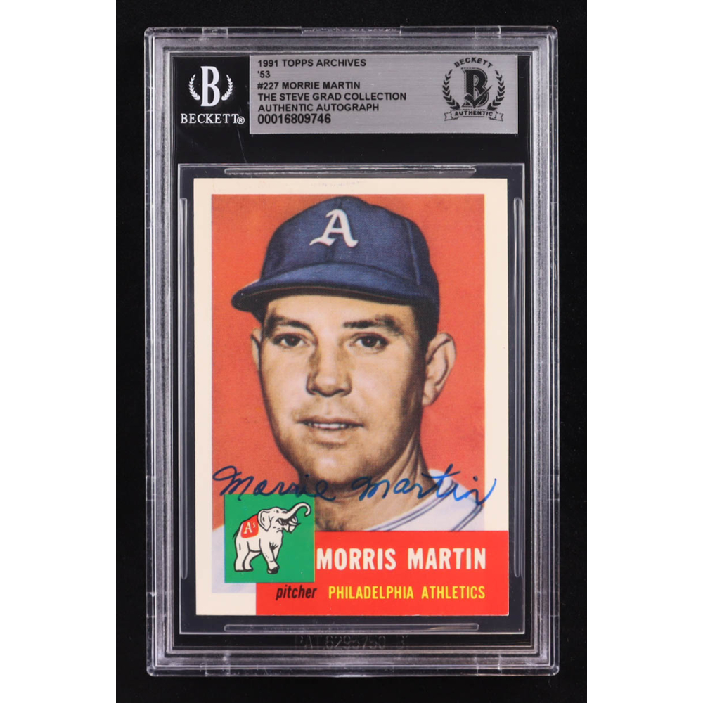 Morrie Martin Signed 1991 Topps Archives '53 #227 (BGS) | Pristine Auction