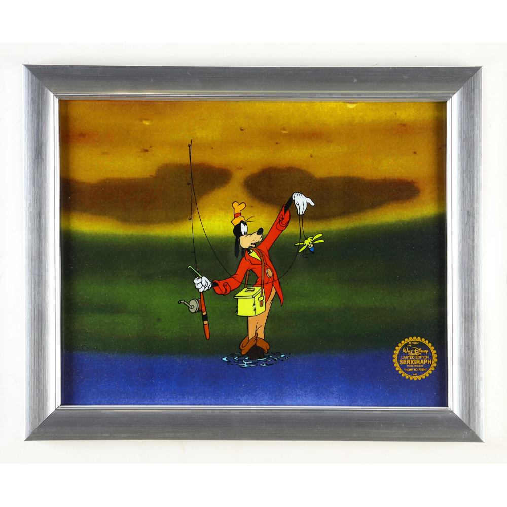 LE Walt Disney's "Goofy Gone Fishing - How To Fish" Custom Framed Two ...