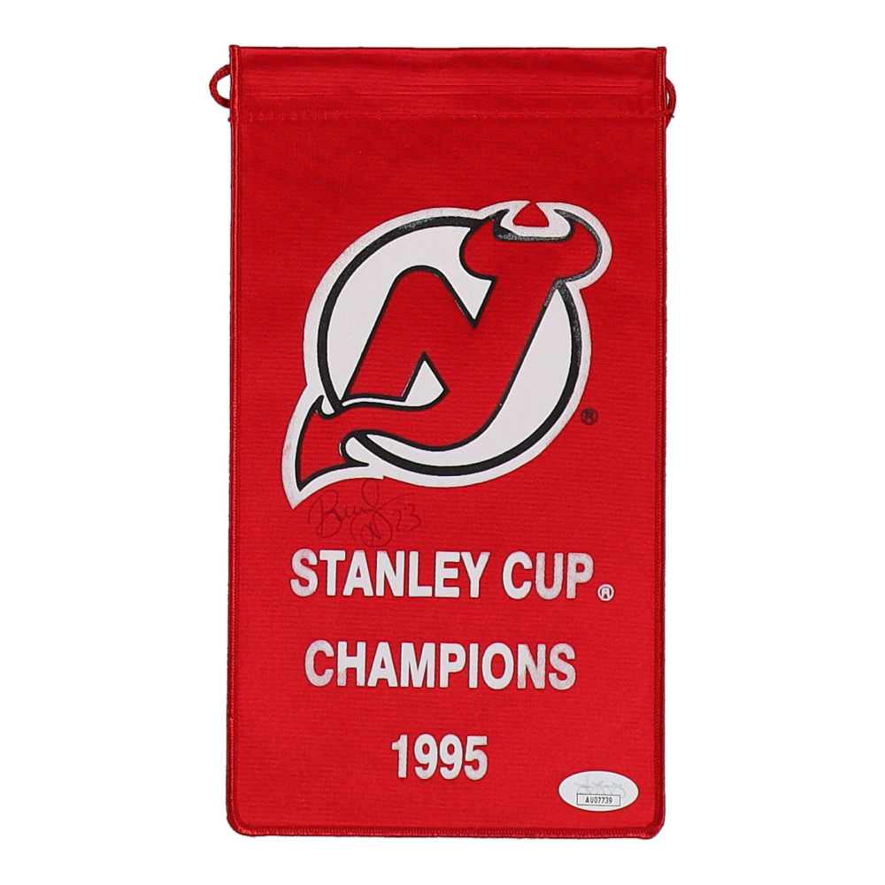 Bruce Driver Signed Devils 1995 Stanley Cup Champions Banner (JSA ...