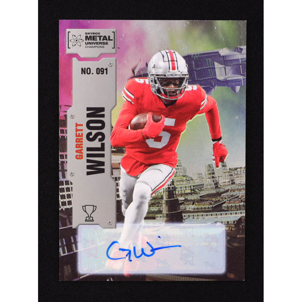 Garrett Wilson 2022 Skybox Metal Universe Champions Autographs #91 RC ...