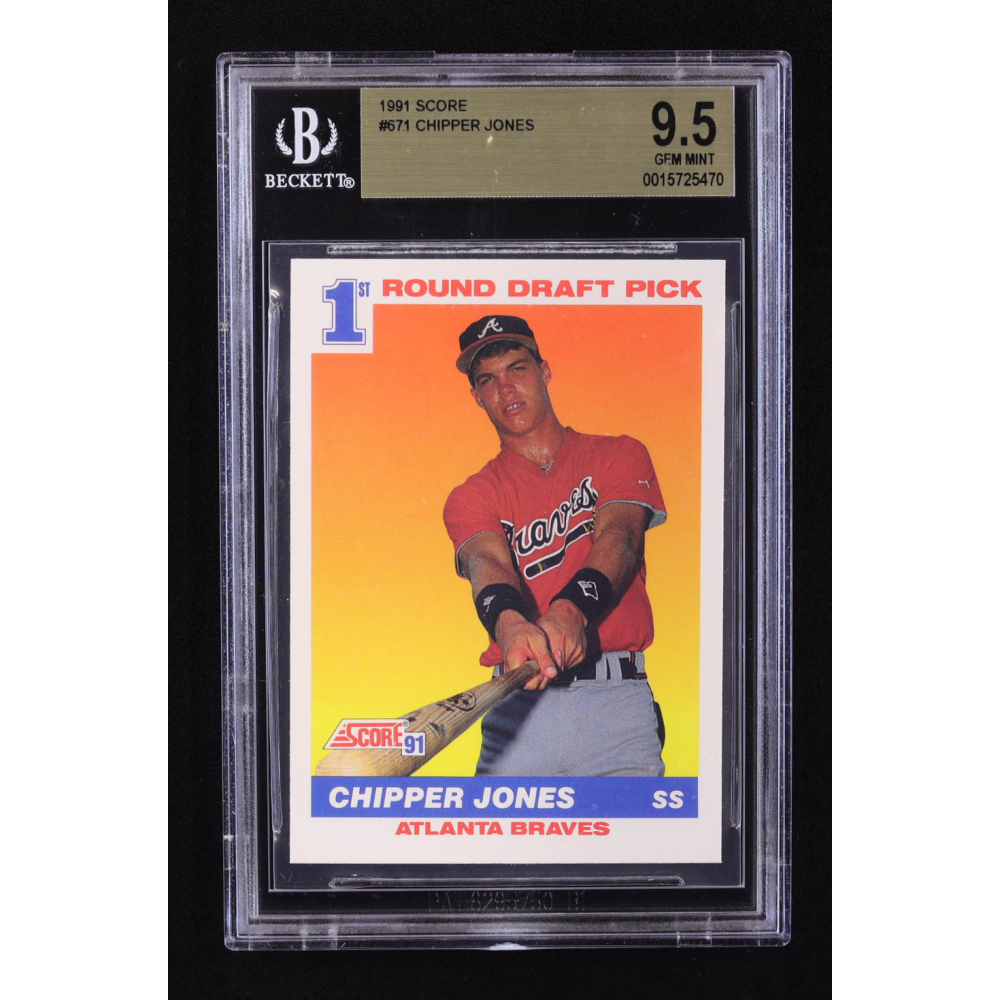 Chipper Jones 1991 Score #671 RC (BGS 9.5) | Pristine Auction