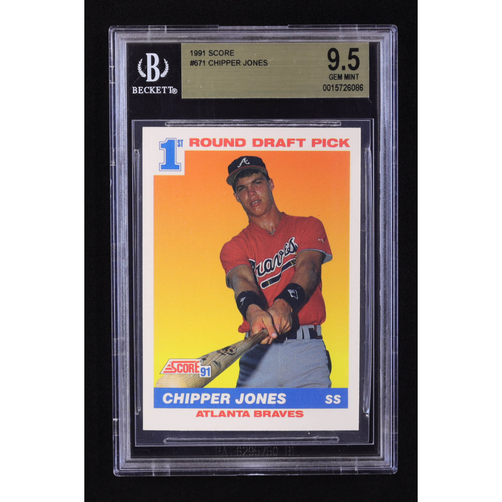 Chipper Jones 1991 Score #671 RC (BGS 9.5) | Pristine Auction