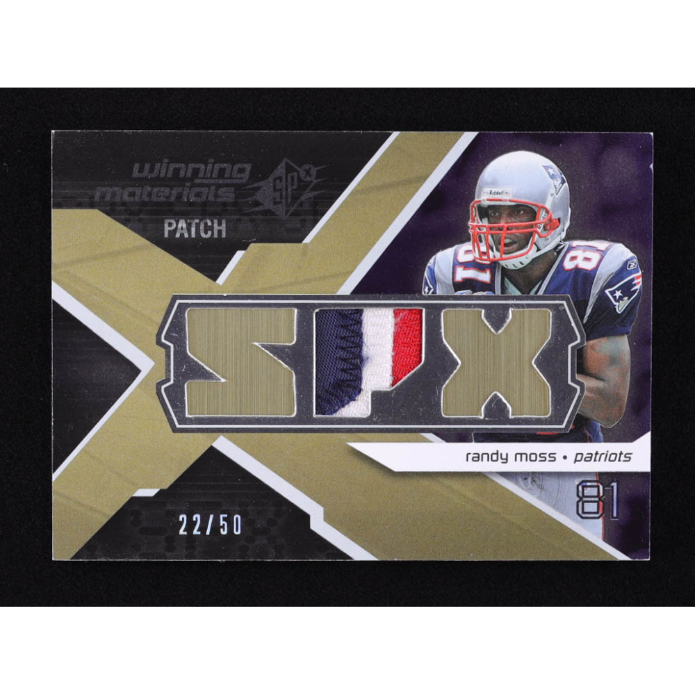 Randy Moss 2008 SPx Winning Materials SPX Patch 50 #WMRM #22/50 ...