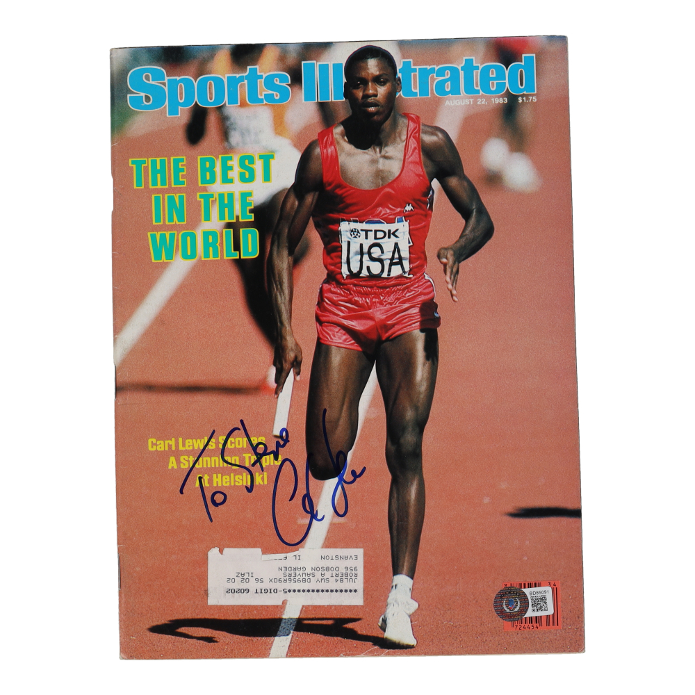 Carl Lewis Signed 1983 Sports Illustrated Magazine (Beckett) | Pristine Auction