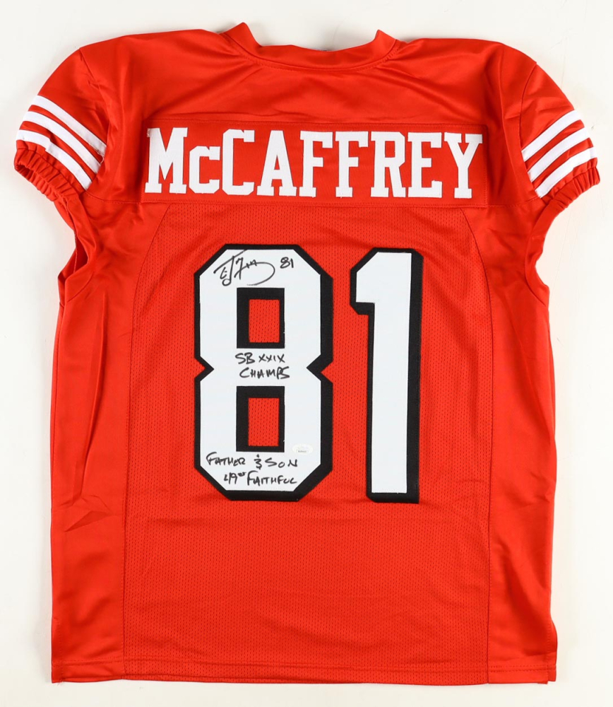 Ed McCaffrey Signed Jersey Inscribed "SB XXIX Champs" & "Father & Son ...