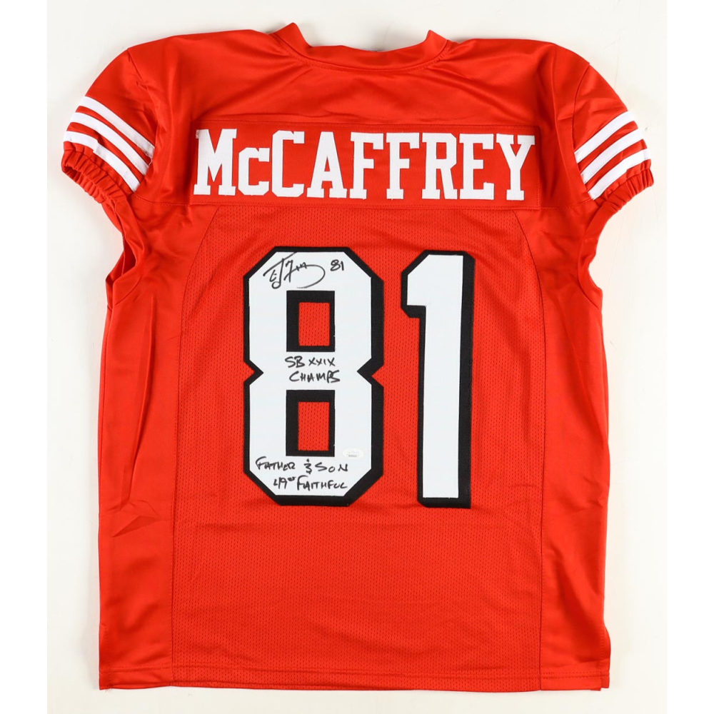 Ed McCaffrey Signed Jersey Inscribed "SB XXIX Champs" & "Father & Son ...
