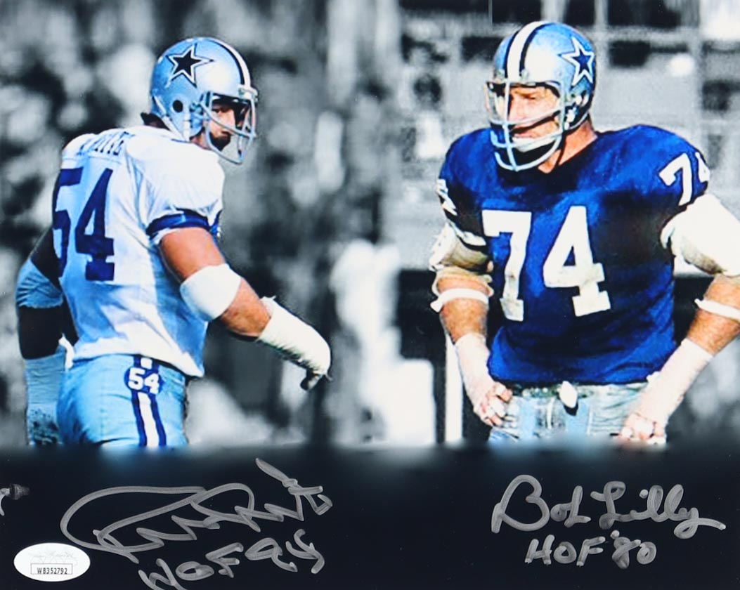 Randy White & Bob Lilly Signed Cowboys 8x10 Photo Inscribed "HOF 94 ...