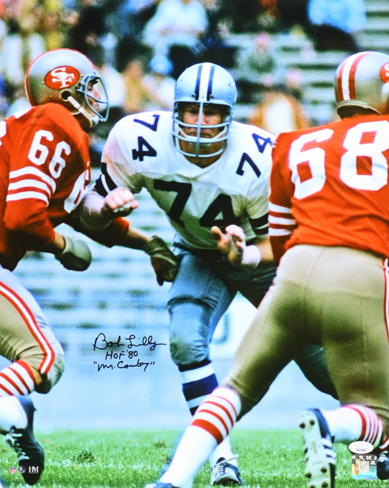 Bob Lilly Signed Cowboys 16x20 Photo Inscribed "HOF '80" & "'Mr. Cowboy ...