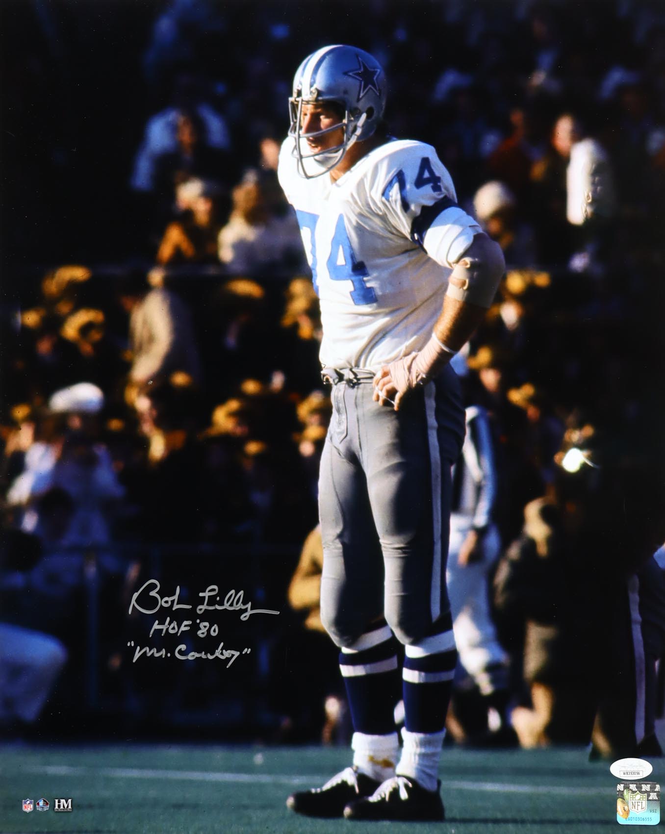 Bob Lilly Signed Cowboys 16x20 Photo Inscribed "HOF '80" & "'Mr. Cowboy ...